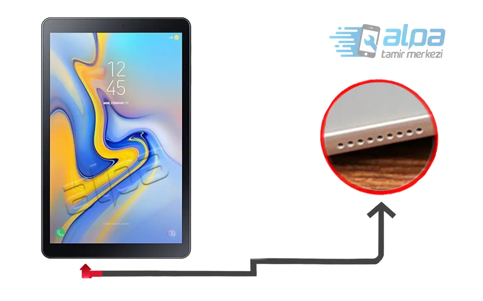 Samsung Galaxy Tab A 10.5 LTE SM-T597 Hoparlör Değişimi Fiyatı | ALPA ...