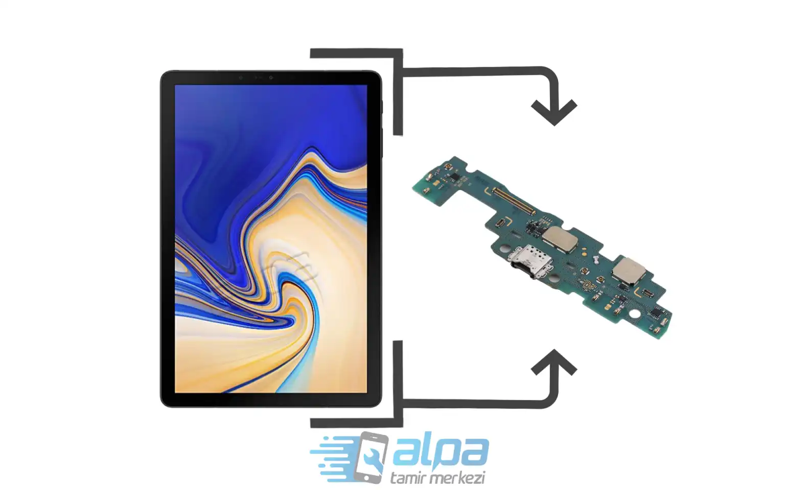 Samsung Galaxy Tab S4 SM-T830 Şarj Soketi Değişimi Fiyatı | ALPA Tamir ...